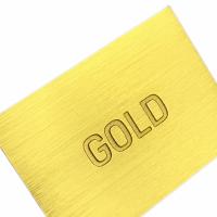 China Customized Golden Brushed Logo Concave Character Metal Identification Nameplate for sale