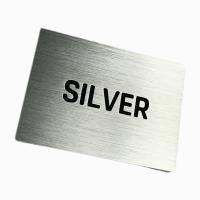 China Simple and elegant metal nameplate with brushed black paint for customization for sale