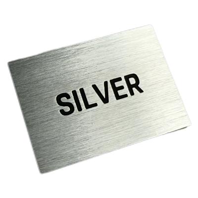 China Simple and elegant metal nameplate with brushed black paint for customization for sale