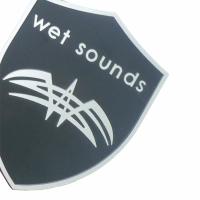 China Custom Shield-shaped Die-cast Aluminum Nameplate With Adhesive Backing for sale