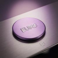 China Custom Fog Purple Brushed Aluminum Sign Metal Raised LOGO Label For Smart Home Appliances for sale