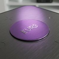 China Custom Fog Purple Brushed Aluminum Sign Metal Raised LOGO Label For Smart Home Appliances for sale