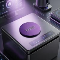 China Custom Fog Purple Brushed Aluminum Sign Metal Raised LOGO Label For Smart Home Appliances for sale