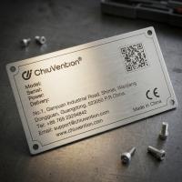 China Custom Stainless‑Steel Etched & Filled‑Paint Equipment Metal Nameplate for sale