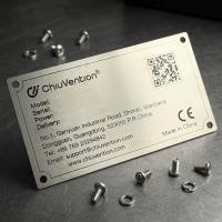 China Custom Stainless‑Steel Etched & Filled‑Paint Equipment Metal Nameplate for sale
