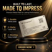 China Custom Stainless‑Steel Etched & Filled‑Paint Equipment Metal Nameplate for sale