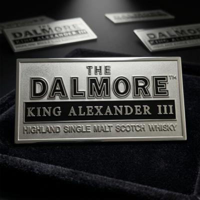 China Custom‑made Brass Nameplate With Silver‑Tone Background & Die‑Cast 3D Embossed Logo for sale