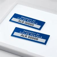 China Custom Aluminum Fixed‑Asset & Equipment Metal Identification Labels for sale