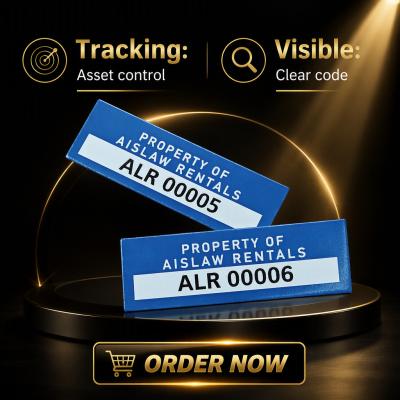 China Custom Aluminum Fixed‑Asset & Equipment Metal Identification Labels for sale