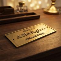 China Customized Vintage Furniture Metal Nameplates Antique Copper Zinc Alloy Nameplates for sale