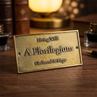 China Customized Vintage Furniture Metal Nameplates Antique Copper Zinc Alloy Nameplates for sale