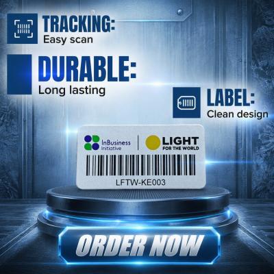 China Customized Metal Laser Bar Code Labels With A Silver Background And Aluminum Asset Tags Are Used For The Shelves for sale