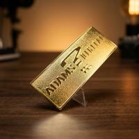 China Customized metal zinc alloy gold three-dimensional text design for sale