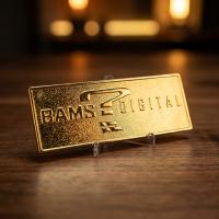 China Customized metal zinc alloy gold three-dimensional text design for sale