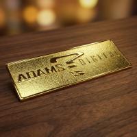 China Customized metal zinc alloy gold three-dimensional text design for sale