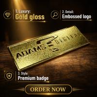 China Customized metal zinc alloy gold three-dimensional text design for sale