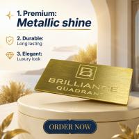 China Custom High‑Quality Brushed & Etched Brass Nameplates With Adhesive Backing for sale