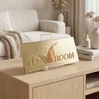 China Custom Electroplated Gold Embossed Zinc‑Alloy Metal Nameplate for sale