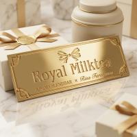 China Customized Zinc Alloy Nameplate Brand Set Showcases High-end Gift Box Applications for sale