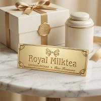 China Customized Zinc Alloy Nameplate Brand Set Showcases High-end Gift Box Applications for sale