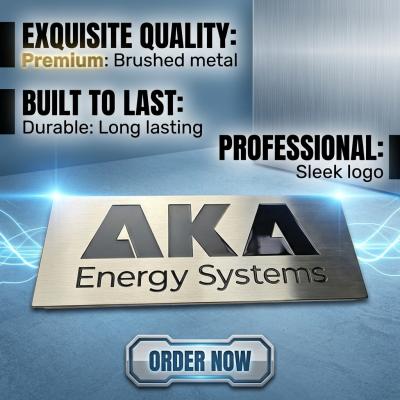 China Customized Metal Stainless Steel Nameplate Logo With Concave Black Paint Industrial Sign for sale