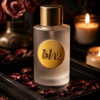 China Customize High-quality Aluminum Embossed Perfume Label With Gold Background for sale