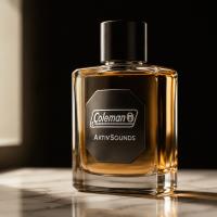 China Customized Black Background Silver Embossed Aluminum Perfume With Radian for sale