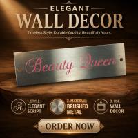 China Custom Etched Stainless Steel Nameplate Filled With Pink Paint With Mounting Holes for sale