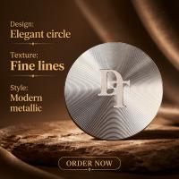 China Customize High-quality Round Rose Gold CD-patterned Aluminum Metal Signs for sale