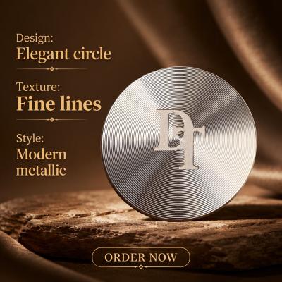 China Customize High-quality Round Rose Gold CD-patterned Aluminum Metal Signs for sale