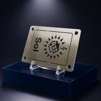 China Custom Stainless Steel Waterproof Nameplate Brush Etching Debossed logo Lacquer Label with 4 Holes for sale
