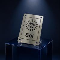 China Custom Stainless Steel Waterproof Nameplate Brush Etching Debossed logo Lacquer Label with 4 Holes for sale