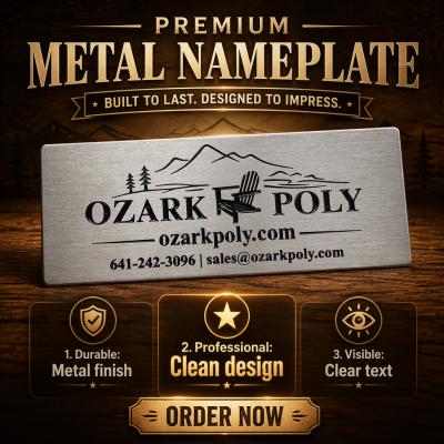 China Custom Brushed surface Stainless Steel Nameplates Etched Engraved Text Desk Black Metal Logo Plates for Furniture for sale