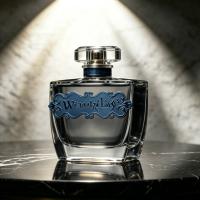 China Custom Luxury Matte Black Perfume Bottle with Metal Label Embossed Logo Nameplate for sale
