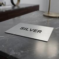 China Custom Debossed Aluminium Stickers Label Brand Metal Logo Self Adhesive Tag for Door&Desk for sale