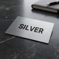 China Custom Debossed Aluminium Stickers Label Brand Metal Logo Self Adhesive Tag for Door&Desk for sale
