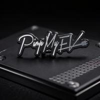 China Embossed Aluminum Nameplate | New Energy Automobile Decorative Nameplate for sale