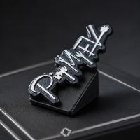 China Embossed Aluminum Nameplate | New Energy Automobile Decorative Nameplate for sale