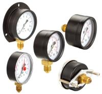 China General Service Pressure Gauge with 400 Bar Range, IP54 Protection, and Copper Alloy Wetted Parts for sale