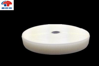 China 20mm White Sew On Hook and Loop Tape Rolls Self Adhesive Soft for sale