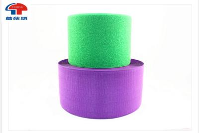 China Green Nylon Sew On Hook and Loop Tape Strong Sticky 135mm Width for sale