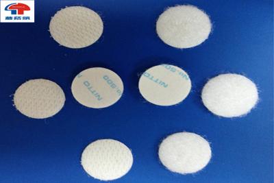 China Double Sided Hook and Loop Coins 10mm 20mm with Nitto 500 Adhesive for Sampling Industry for sale