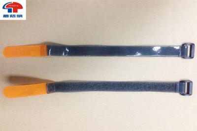 China Skid Resistant Hook Loop Straps 16mm x 150mm Nylon Fastener with Silicone Rubber for sale