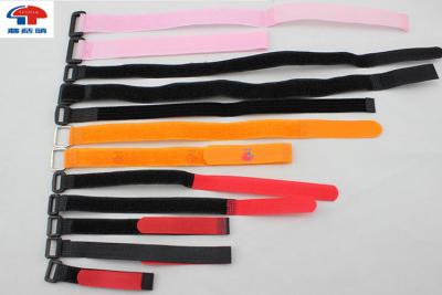 China Elasticated 4 Inch Wide Hook and Loop Straps Reusable Adjustable Buckle Strap 100mm Nylon for sale