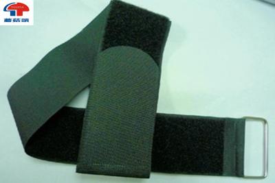 China Heavy Duty Elastic Hook and Loop Strap Belt with Buckle 25mm x 580mm Eco Friendly for sale
