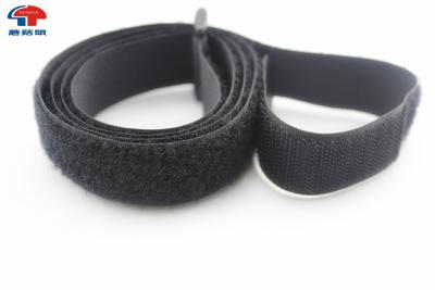 China Black Nylon Hook And Loop Cinch Straps Heavy Duty With High Strength for sale