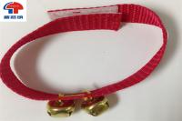 China Adjustable Hook and Loop Pet Strap 25mm Width Nylon with Bell for Dog Secure Fit for sale