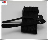 China Adjustable Reusable Self Adhesive Hook and Loop Cable Ties 150mm x 12.5mm Black for sale