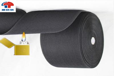 China Fireproof Nylon Hook and Loop Tape 110mm Width 25m Roll Flame Retardant UL 94 V0 for sale