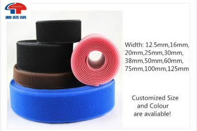 China Thin Nylon Unnapped Loop Fabric 10mm to 150mm Width 25m Roll for sale